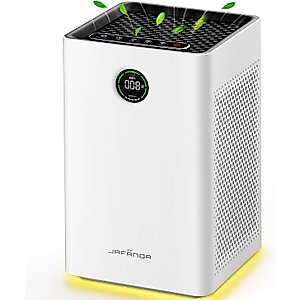 Jafanda Air Purifiers for Home Office Up to 1190 sq ft, Dual Ture HEPA & Carbon Air Filters, Air Cleaner for Large Room Removes Allergens, Dust, Pollen, Smoke, Odors, Pet Dander, 23dB & Night Light