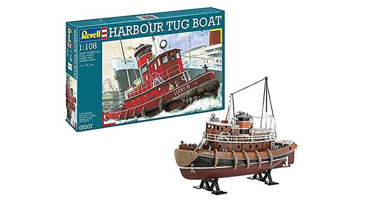 Revell Harbour Tug Boat Model Kit | Detailed 1:108 Scale Boat