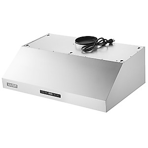 Empava Under Cabinet Range Hood, Ducted/Ductless(Charcoal-filter Sold Separately), Touch Control, 3-Speed, 400 CFM Stainless Steel, 30 in. RH07