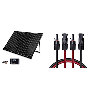 Renogy 100W Portable Solar Panel Kit with 20A Controller and Extension Cables