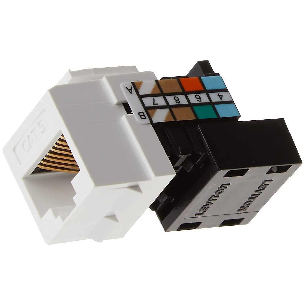 Leviton 41108-RW5 Category 5 QuickPort Connector, CAT 5, White