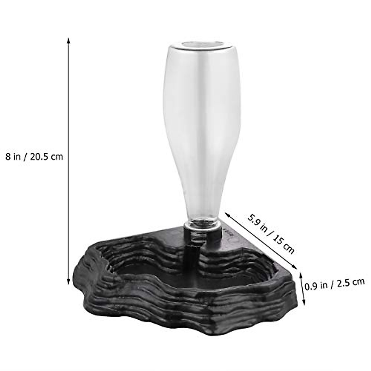 Baluue Reptichip Turtle Feeder Reptile Water Feeder Reptile Water Dispenser Refilling Water Dispenser Reptile Drinking Tool for Tortoise Lizard (Black) Reptile Water Dispenser Reptile Water Bowl
