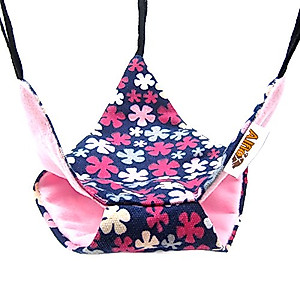 Alfie Pet - Kasey Hanging Hammock Bed for Mouse, Chinchilla, Rat, Gerbil and Dwarf Hamster - Color: Navy Pink