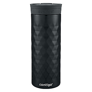 Contigo SnapSeal Kenton Travel Stainless Steel Mugs, 20 oz, Black & Spiced Wine, 2-Pack