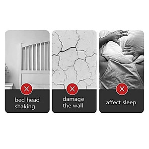 TONGMAN 4 Pieces of Adjustable Threaded Bed Frame Anti-Shake Tool, Headboard Stoppers，Bed stoppers Wall Bed headboard Anti-Shake Fixer to Prevent loosening, No More Creaking (47-64mm)