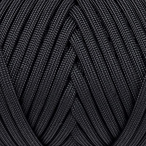 XKDOUS 550 Paracord 50ft Black Parachute Cord, 100% Nylon 7 Strand Inner Core Type III Tactical Paracord Rope, Outside Survival Gear for Bracelets, Lanyards, Handle Wraps, Camping & Hiking