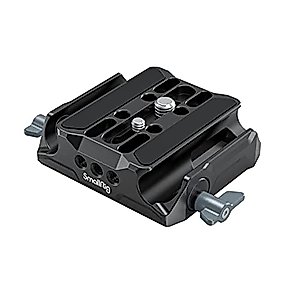SmallRig Universal LWS Baseplate Compatible with DSLR and Mirrorless Camera Cages, Comes with Dual 15mm Rod Clamp - 3357