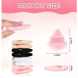 8 Pieces Triangle Powder Puff Face Soft Triangle Makeup Puff Velour Cosmetic Foundation Blender Sponge Beauty Makeup Tools