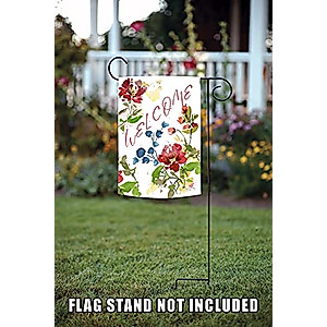Toland Home Garden 1112585 Welcome Blooms Spring Flag 12x18 Inch Double Sided Spring Garden Flag for Outdoor House Flower Flag Yard Decoration