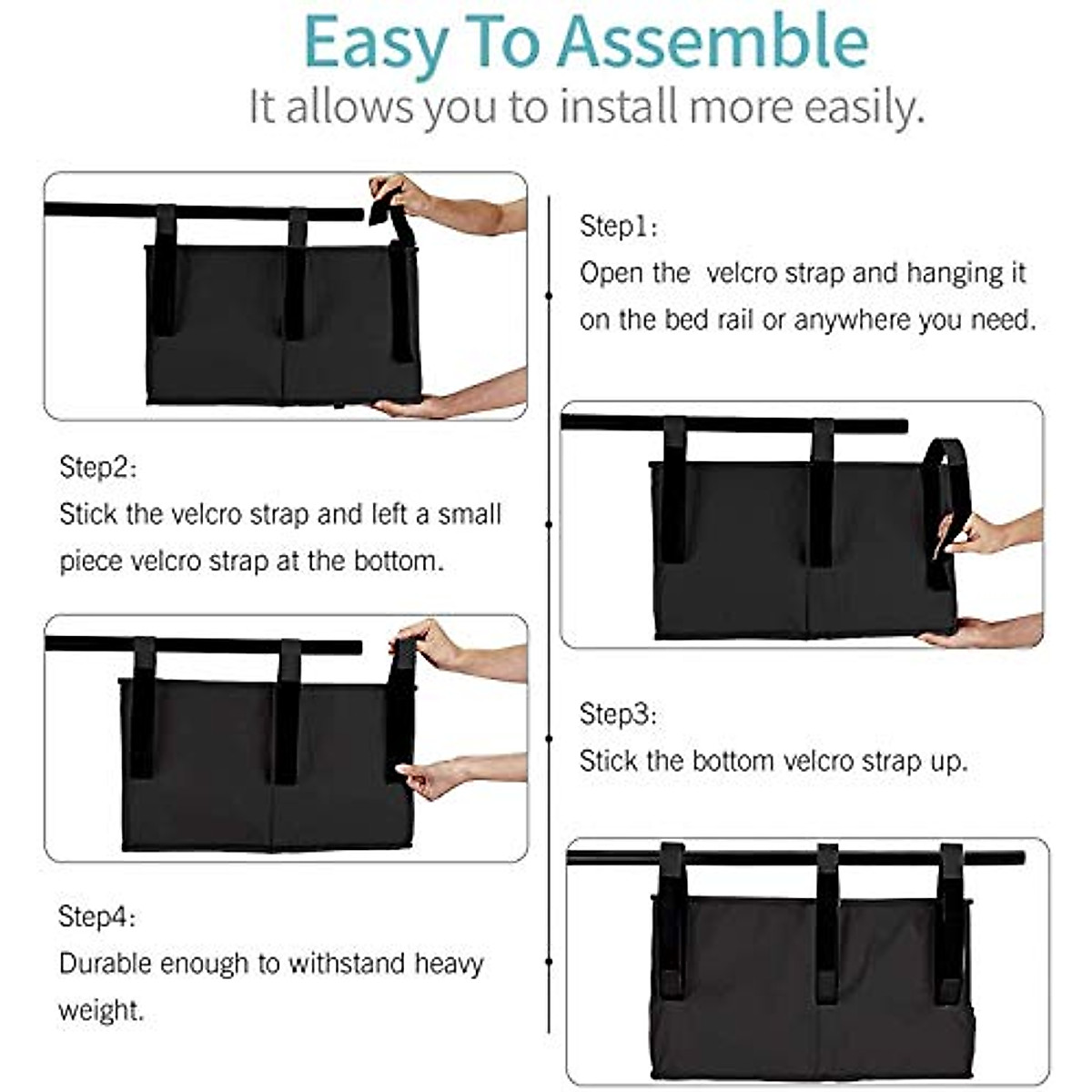 Bunk Bed Under Bedside Caddy Cup Holder for End Table,Desk,Recliner Chairs Arm Rest,Office Mounted,Baby Crib Basket Hanging Hanger Bag Storage Containers for Cell Phone,TV Remote Control,Book,Tablet
