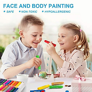 MayMoi Tempera Paint Sticks, Bright Colors Tempera Paint Sticks Quick Drying, Easy to Color and Washable Paint Crayons for Kids and Students (12 Colors)