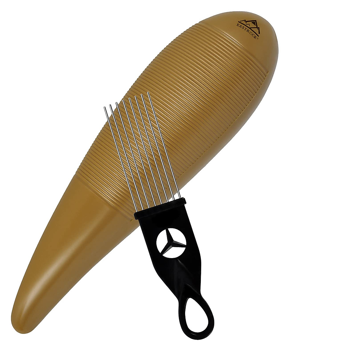 EASTROCK Guiro Instrument 3.3"x12" Fish Shaped Latin Percussion Instrument with 1 Scraper Musical Training Tool for Beginners and Professional Band Accompaniment （Upgraded Version）