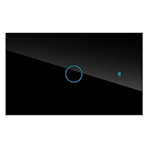 Dioche Smart Light Switch, Switch Single Circle for 1-Way AC for, Home or Nest 100-250V(Black)