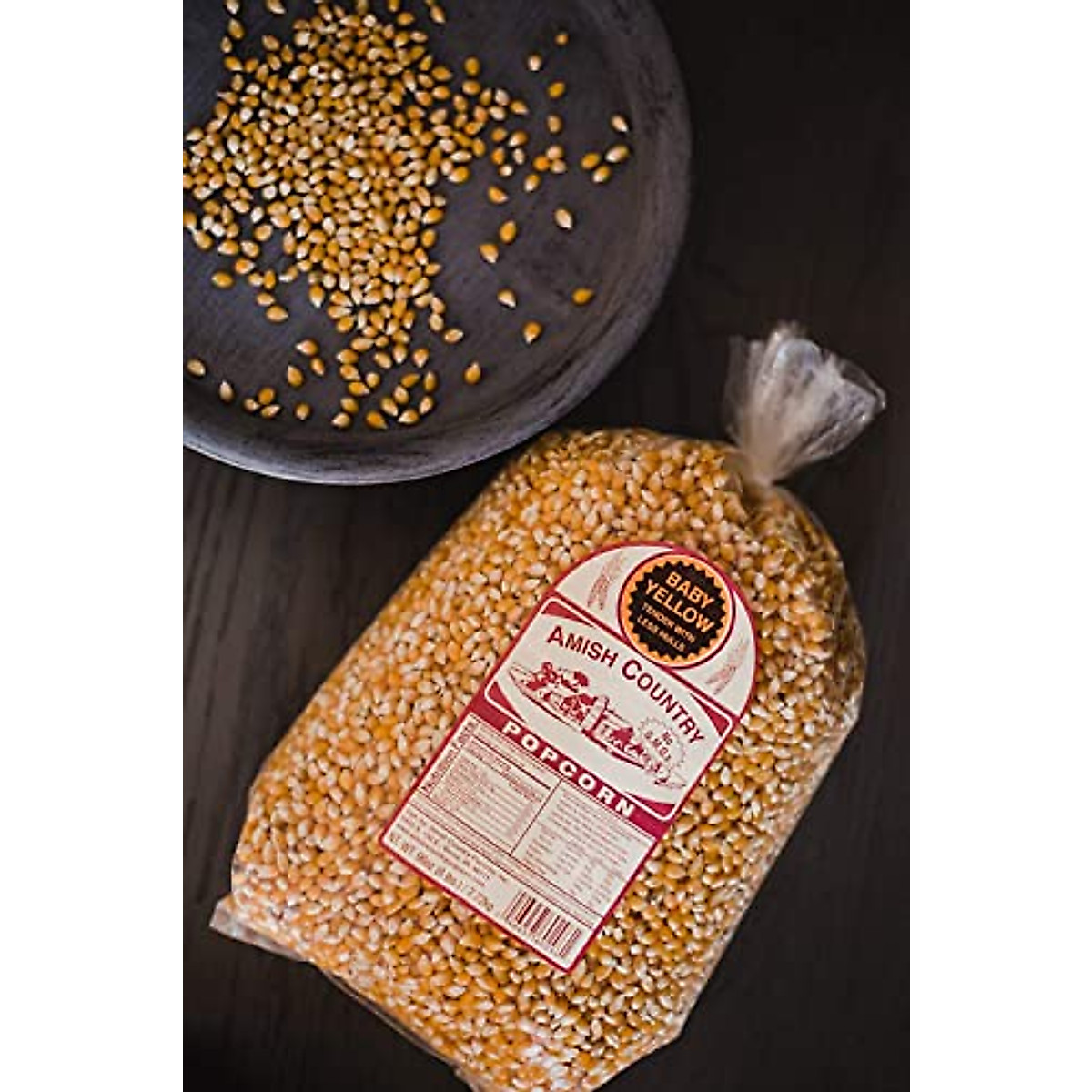 Amish Country Popcorn | 6 lb Bag | Popcorn Kernels | Small and Tender | Old Fashioned, Non-GMO and Gluten Free (6 Pound (Pack of 1), Baby Yellow)