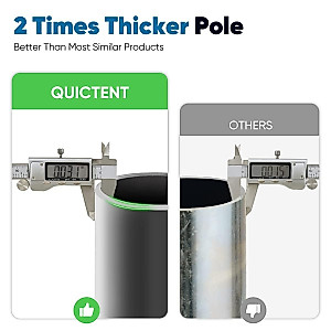 Quictent 10x20 ft Heavy Duty Car Canopy Galvanized Frame Carport Outdoor Party Tent Boat Shelter with 3 Reinforced Steel Cables - Green