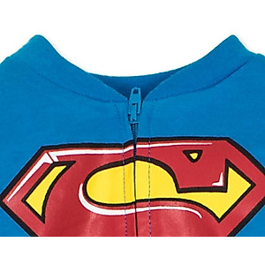 WARNER BROS Justice League Superman Infant Baby Boys Zip Up Cosplay Costume Coverall and Cape 18 Months