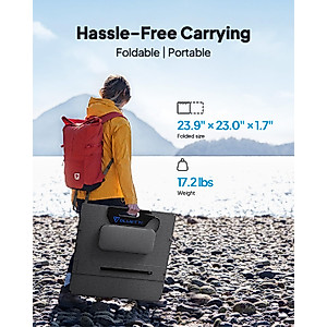 BLUETTI Solar Generator EB70S with PV200 Solar Panel Included, 716Wh Portable Power Station w/ 4 120V/800W AC Outlets, LiFePO4 Battery Pack for Outdoor Camping, Road Trip, Emergency