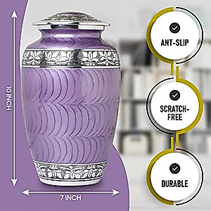 Forever Lane Cremation Urns for Adult Ashes - Handcrafted Large Urn, Burial - Urns for Human Ashes Adult Female Or Male, Funeral Decorative Urn - Up to 200 Lb. (Purple)