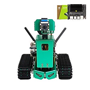 Yahboom Jetson Nano Robot Kit AI Smart Robotic Car Tank Chassis for Adults 3DOF Camera STEM Programmable Electronics Science Project Autopilot (Jetbot Without Jetson Nano)