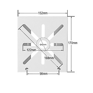 WiTi Universal Vertical Pole Mount for Security Camera, Solid Metal Bracket with Loops, Suitable for CCTV Cameras(Medium Size)