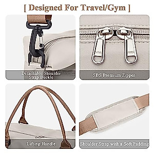 Travel Duffel Bag with Shoes Compartment, Weekender Overnight Bag for Women,Carry on Personal Item Bag,Gym Bag