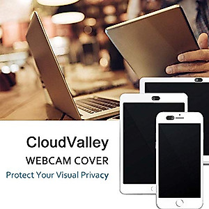 CloudValley Camera Cover Slide, 0.023Inch Ultra-Thin Black&White, Web Webcam Cover for MacBook air, Laptop, iMac, Desktop, PC, MacBook Pro, iPad, iPhone 8/7/6, Privacy Protection [2 Packs]