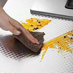 Kitchen Stickers，Kitchen Backsplash Wallpaper ，Waterproof Sticker for cabinets and cooktops(15.75*118.11 Inch)