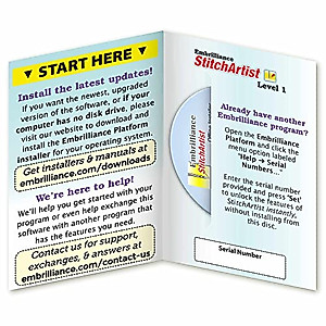 Embrilliance StitchArtist Level 1, Digitizing Embroidery Software for Mac & PC