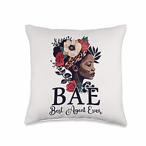 Dope Black Agent BAE Best Agent Ever Throw Pillow