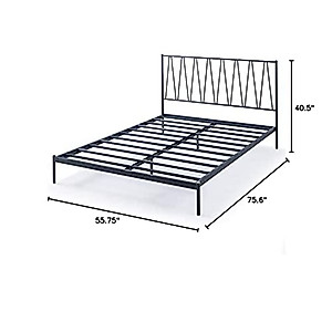 ZINUS Olga Metal Platform Bed Frame / Mattress Foundation / Slat Support / No Box Spring Needed / Easy Assembly, Full