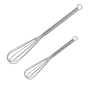 Mini Whisks Stainless Steel, Small Whisk 2 Pieces, 5in and 7in Tiny Whisk for Whisking, Beating, Blending Ingredients, Mixing Sauces