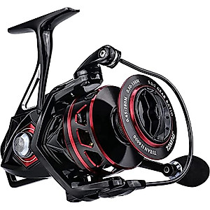 RUNCL Spinning Reel Titan II 3000, Fishing Reel - Full Metal Body, Max Drag 44LB, 5 Carbon Fiber Drag Washers, 9+1 Stainless Steel Shielded Bearings, Hollow Out Rotor - Saltwater & Freshwater Fishing