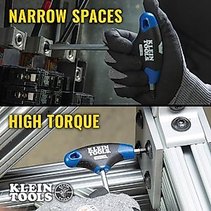 Klein Tools JTH68M T-Handle Hex Key Set, Metric Sizes Allen Wrench Set with 6-Inch Blades, Stand Included, 8-Piece