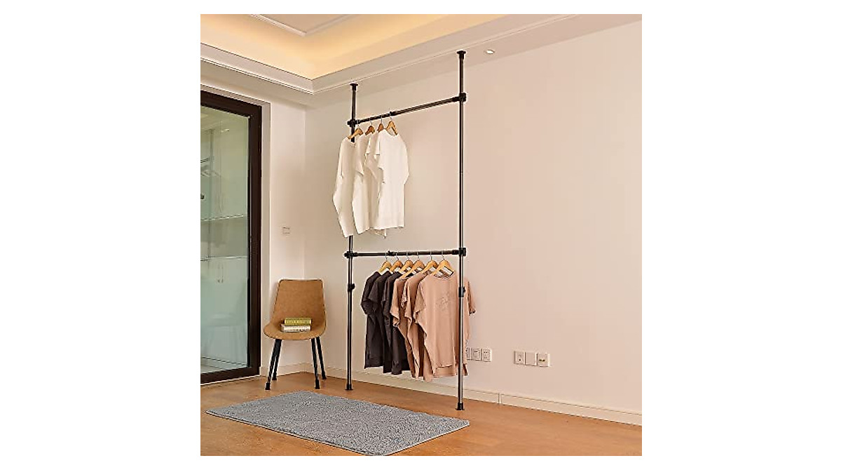 AyA Gear Adjustable 2-Tier Clothing Rack for Any Space