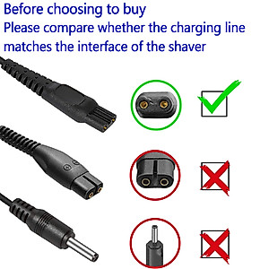 Shaver Power Cord for Philips-Norelco HQ8505 Norelco 7000 5000 3000 Series Shaver USB Charger Line 5V Replacement Charger Cord