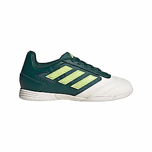 adidas Super Sala 2 Sneaker, Collegiate Green/Pulse Lime/Off White, 1.5 US Unisex Little Kid