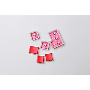 HK Gaming Pudding Keycaps Set | Doubleshot PBT Keycap Set | Full 108 OEM Profile Key Set | ANSI US-Layout | for Mechanical Keyboard | Compatible with Cherry MX, Gateron, Kailh, Outemu | Red