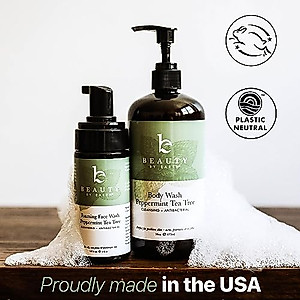 Foaming Face Wash - Peppermint Tea Tree Foaming Cleanser, Made with Hydrating Ingredients, Acne Face Wash for Women & Mens, Men Face Wash for Acne, Acne Cleanser, Natural Face Wash For Oily Skin