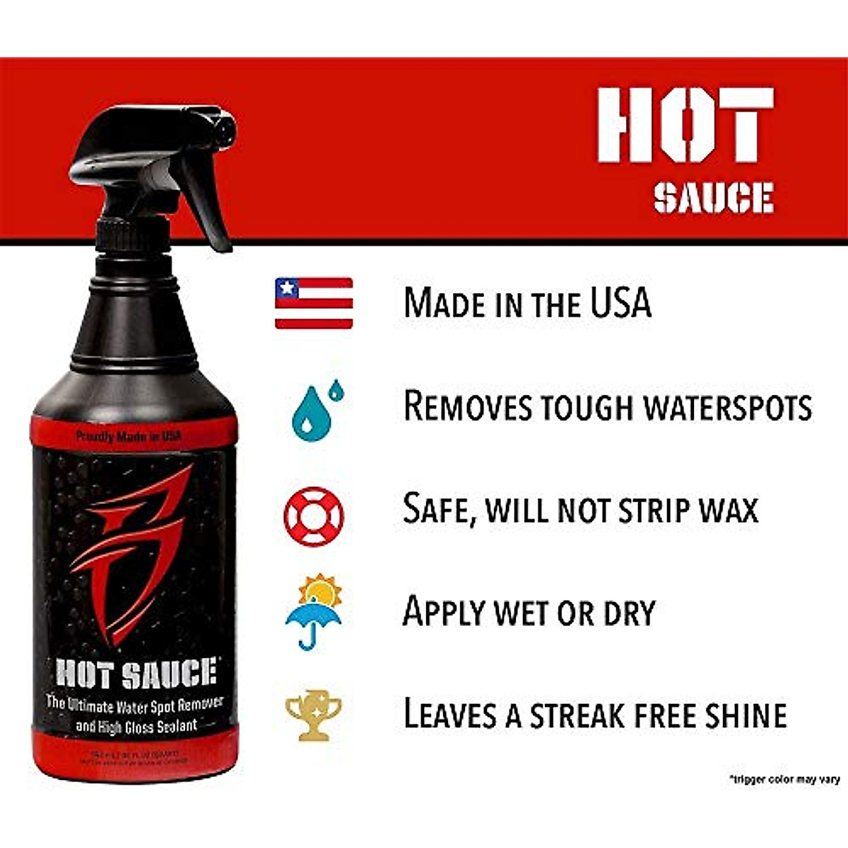 Bling Sauce Threesome Bundle, Hot Sauce Premium Hard Water Spot Remover, Condition Sauce Premium Interior Moisturizer, Vinyl Sauce Premium Vinyl and Leather Cleaner - Three 32 oz. Bottles