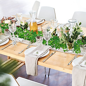 HOMOGA 12 Strands Artificial Ivy Leaf Plants Vine Hanging Garland Fake Foliage Flowers Home Kitchen Garden Office Wedding Wall Decor 84 Feet, Green