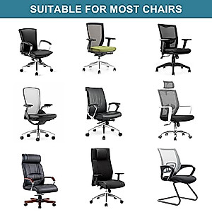 XIFUUXI Office Chair Armrest Pads, Widen & Thicken Ergonomic Computer Chair Arm Pads with Cooling Gel and Memory Foam for Elbow Cushion Protect - for Computer Chair, Gaming Chair (2 Pack)