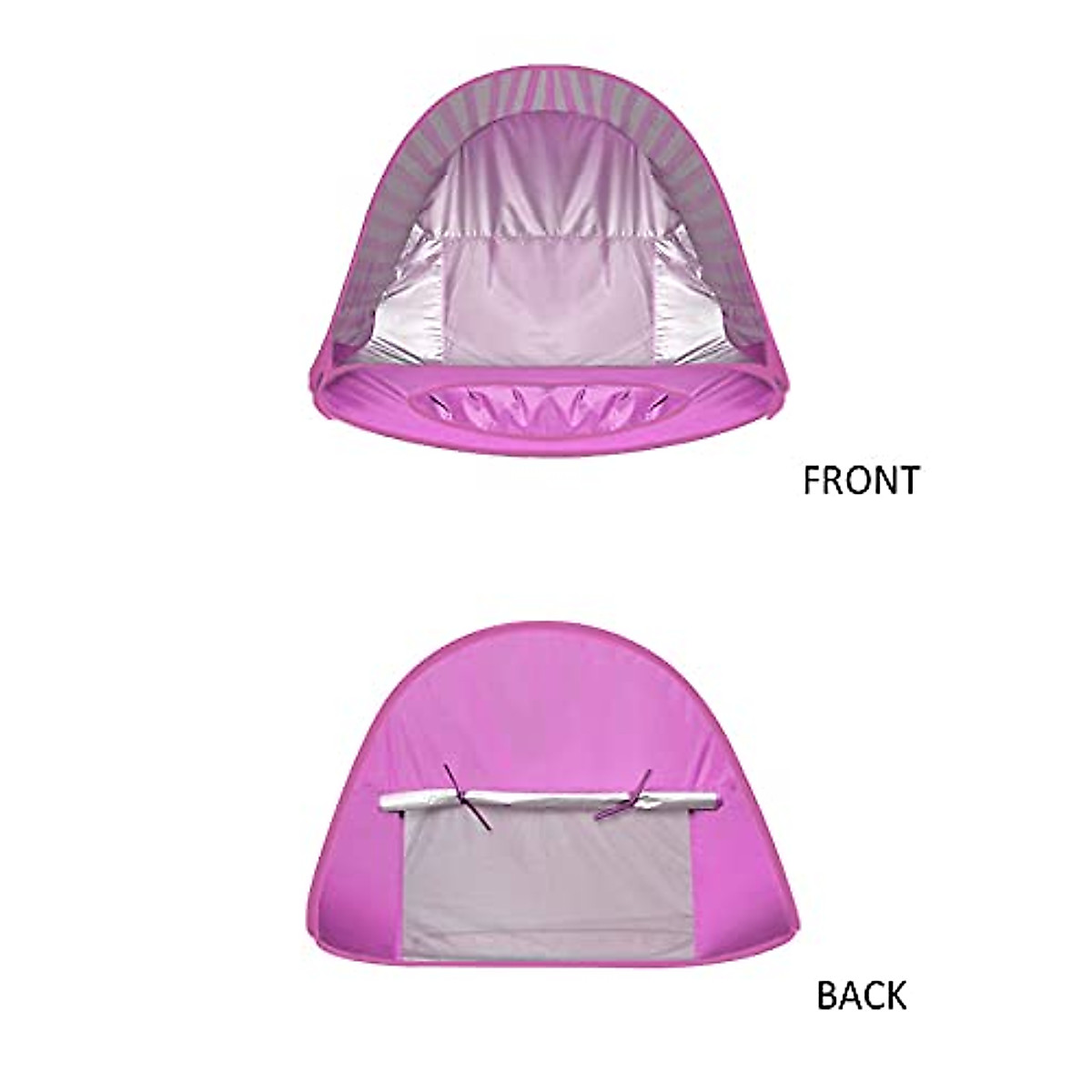 Bycc Bynn Baby Beach Tent, Pop Up Portable Beach Canopy, UV Protection Sun Shelter with Pool for Infant (Stripe-Pink)