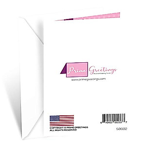 Birthday Card Sister With Love, Prime Greetings, Made in America, Eco-Friendly, Thick Card Stock with Premium Envelope 5in x 7.75in, Packaged in Protective Mailer