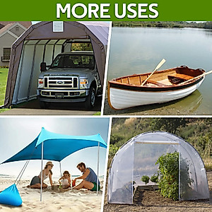 IMMERROT 6 PCS 15.3 Inch Ground Anchors Heavy Duty for High Winds Screw in Earth Anchor Swing Set Spiral Auger Stakes Suitable for Tent Trampoline Tree Garden Fence Sheds Swingset, Easy Use with Drill