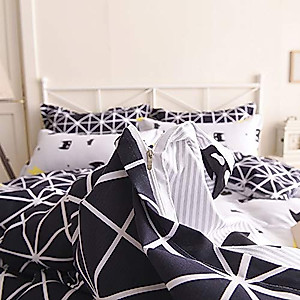 Vanson Black Bed Pillowcase Duvet Cover Quilt Cover Set 3D Print Decoration 3 Pieces Set Queen Size