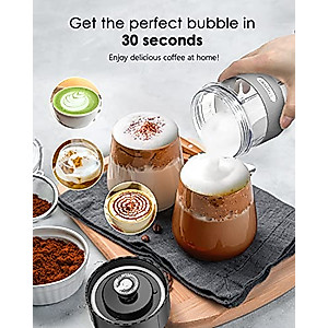 Blender, Upgrade Bullet Blender for Shakes and Smoothies,850 Watt 12 PCS Airpher Portable Blender Set for Kitchen with Milk Frother, 6-Edge Blade, Blade Grinder, 2*24 Oz & 10 Oz To-Go Cup, BPA Free