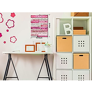 Pink Wall Decor - Inspirational Quotes Wall-Art - Motivational Bedroom Decor For Teen Girls - Office Gifts For Women With Framed Canvas Artwork Ready to Hang 15" W x 11.5" H