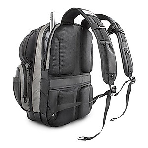 FUL Big Easy 17 Inch Sleeve Laptop Backpack, Padded Computer Bag for Commute or Travel, Black