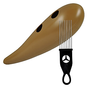 EASTROCK Guiro Instrument 3.3"x12" Fish Shaped Latin Percussion Instrument with 1 Scraper Musical Training Tool for Beginners and Professional Band Accompaniment （Upgraded Version）