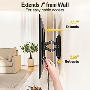 Mounting Dream Advanced Tilt TV Wall Mount for Most 42-90 Inch TVs, Premium Wall Mount TV Bracket with Full Tilt Extension up to 7 inch, Fits 16", 18", 24" Studs, Max VESA 600x400mm and 120LBS MD2104